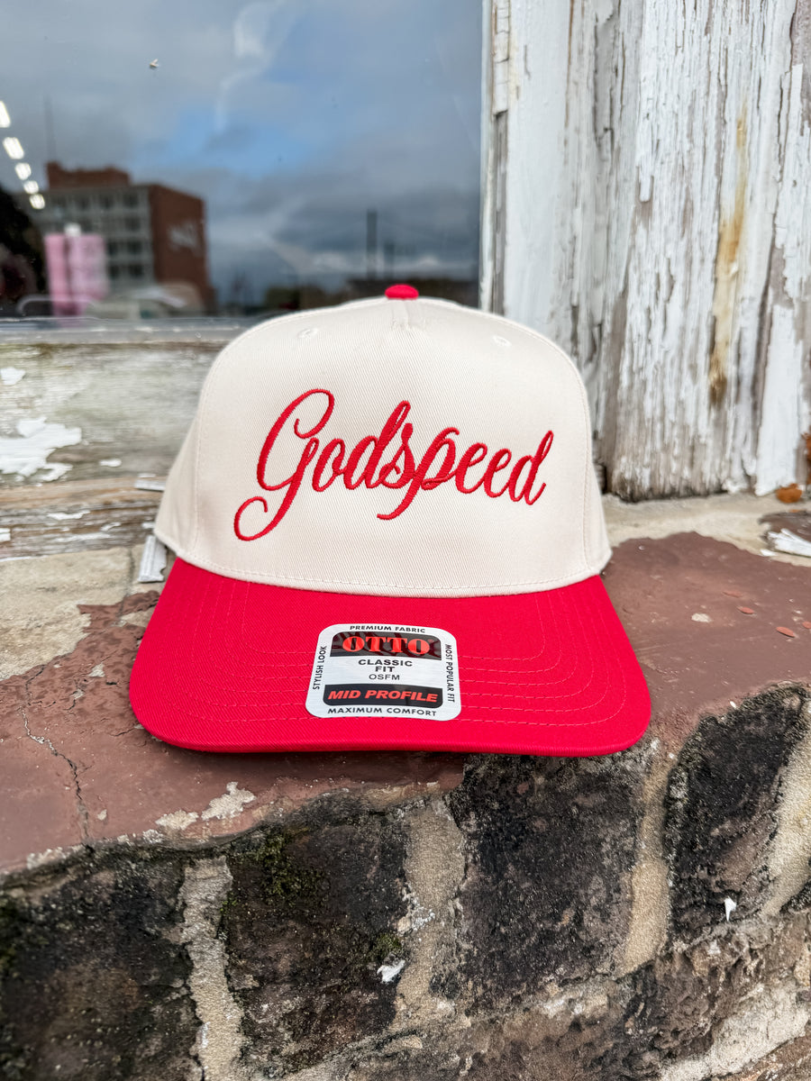 Godspeed Cap - Red/Natural – Pierce and Pine